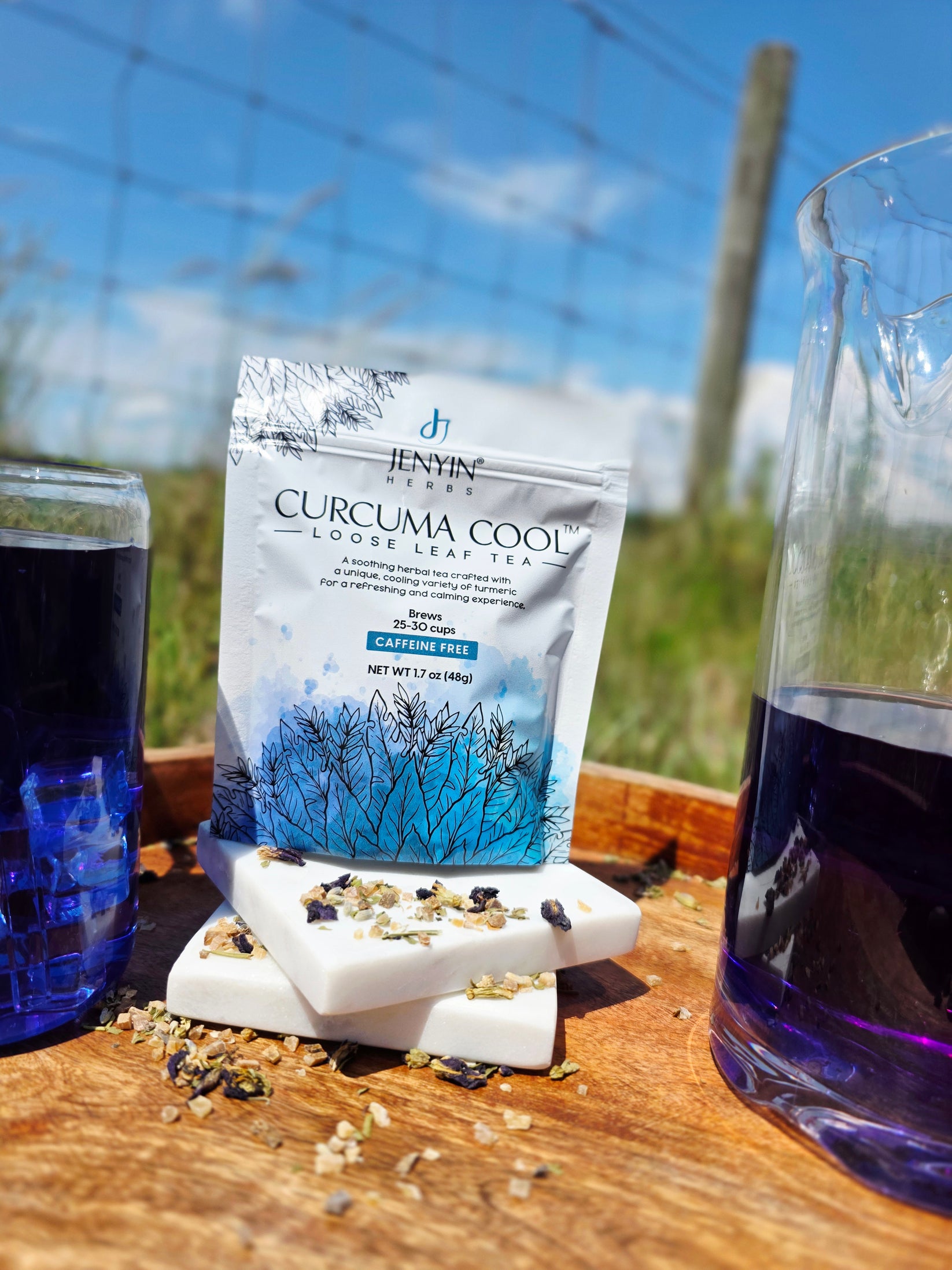 CURCUMA COOL™ Blue Herbal Tea with Turmeric and Butterfly Pea Flower ...