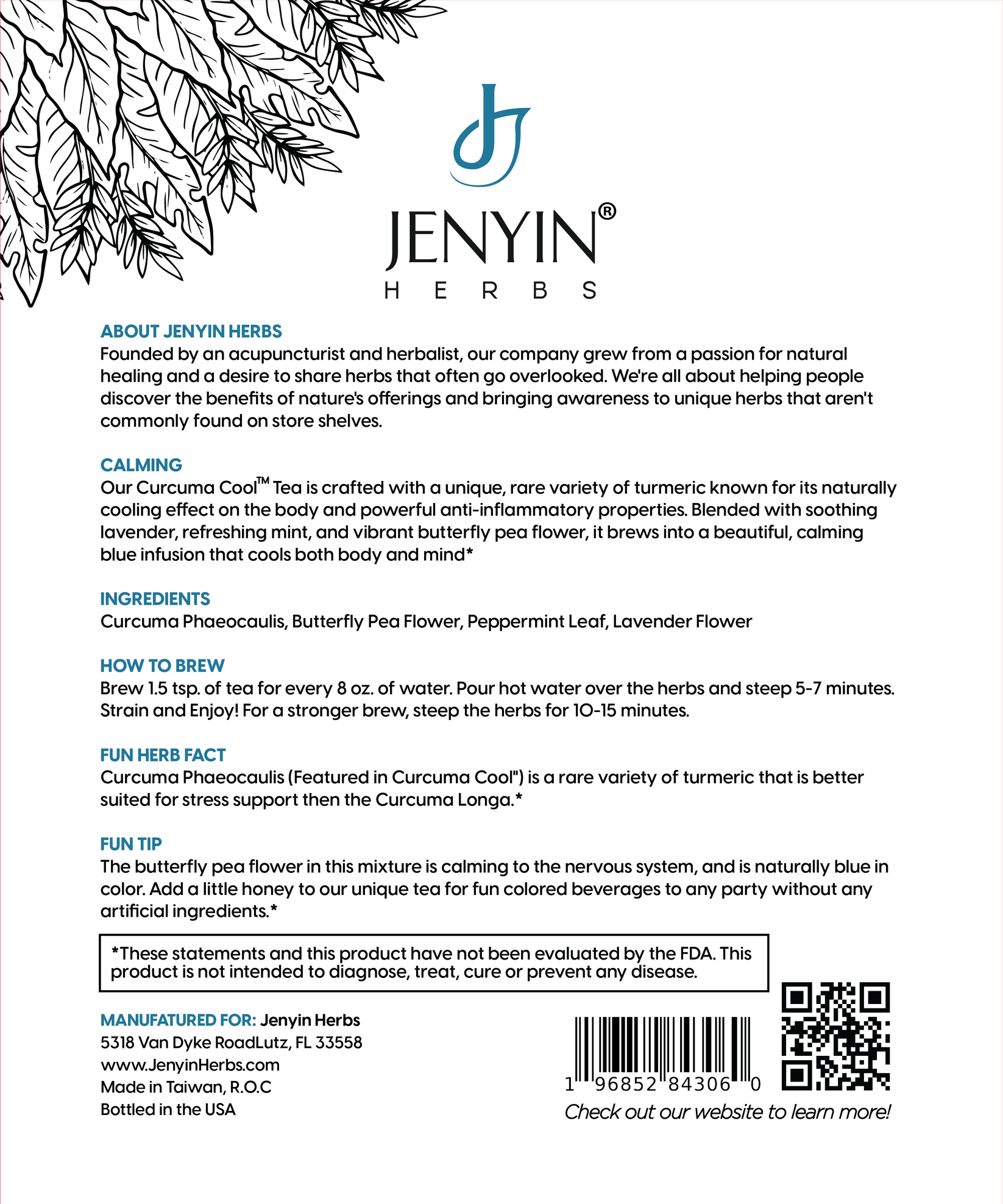 CURCUMA COOL™ Blue Herbal Tea with Turmeric and Butterfly Pea Flower ...